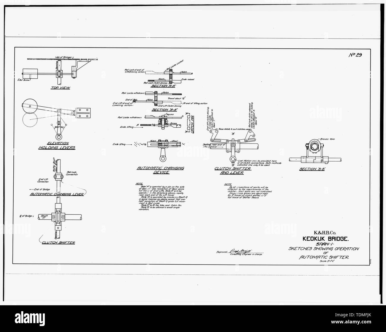 PHOTOCOPY OF DRAWING, SKETCHES SHOWING OPERATION OF AUTOMATIC SHIFTER ...