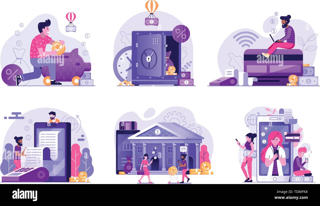 Online banking Stock Vector Images - Alamy