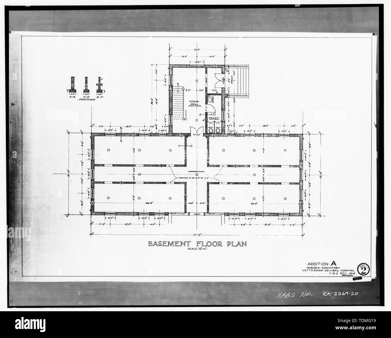 PHOTOCOPY OF ORIGINAL DRAWING (from Directorate of Facilities ...