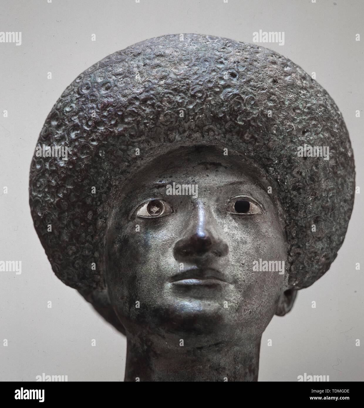 Lady Flavia, bronze Roman bust, 1st century. Museum: Museo Arqueológico Nacional, Madrid Stock ...