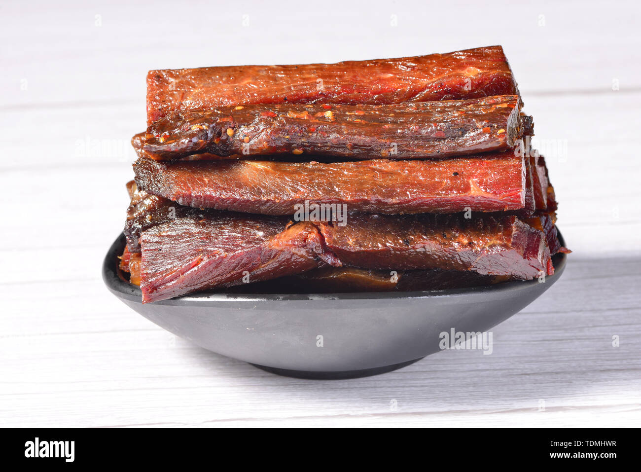 Air-dried hand-torn beef HD picture Stock Photo - Alamy