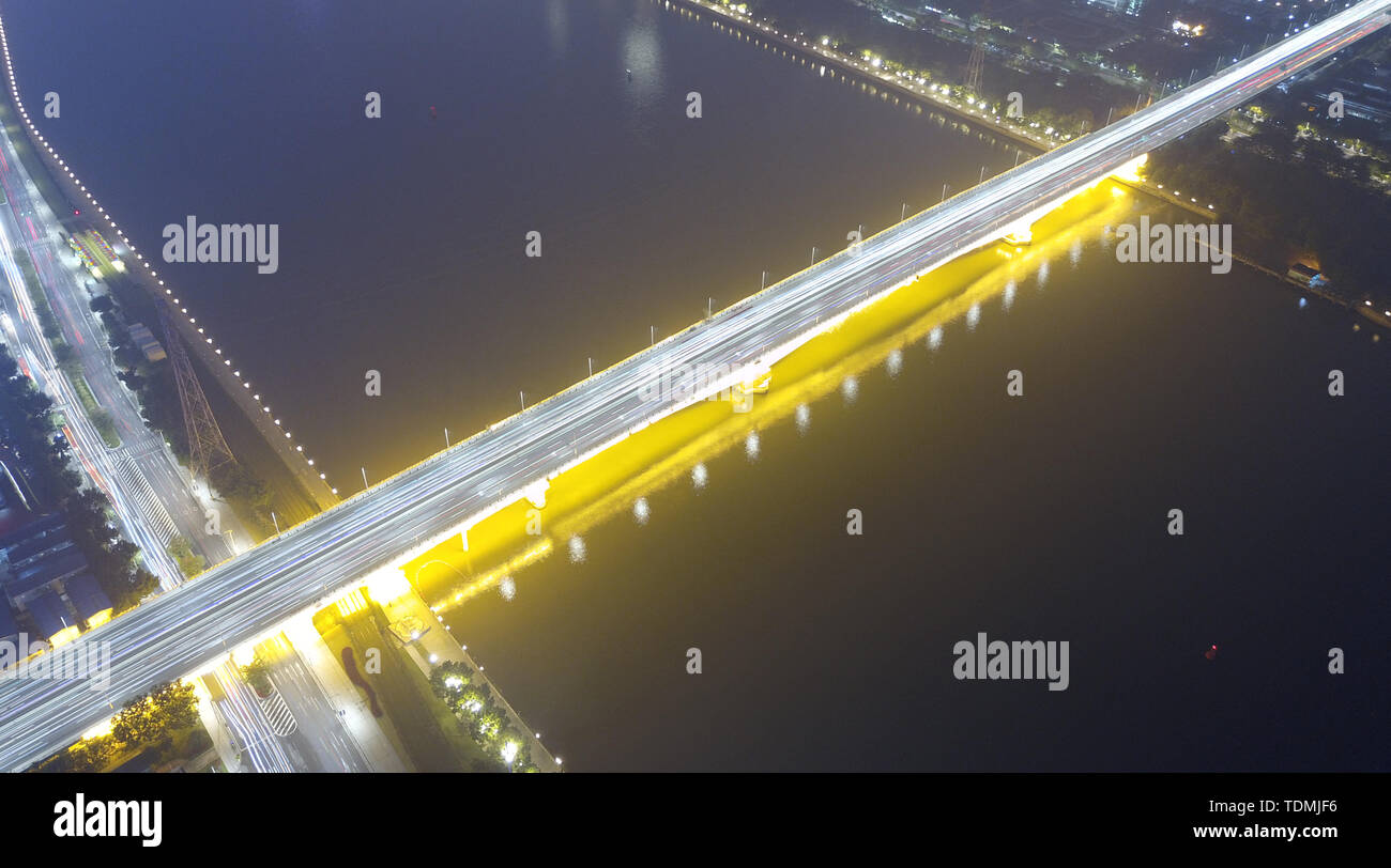 Aerial view bridge Stock Photo - Alamy