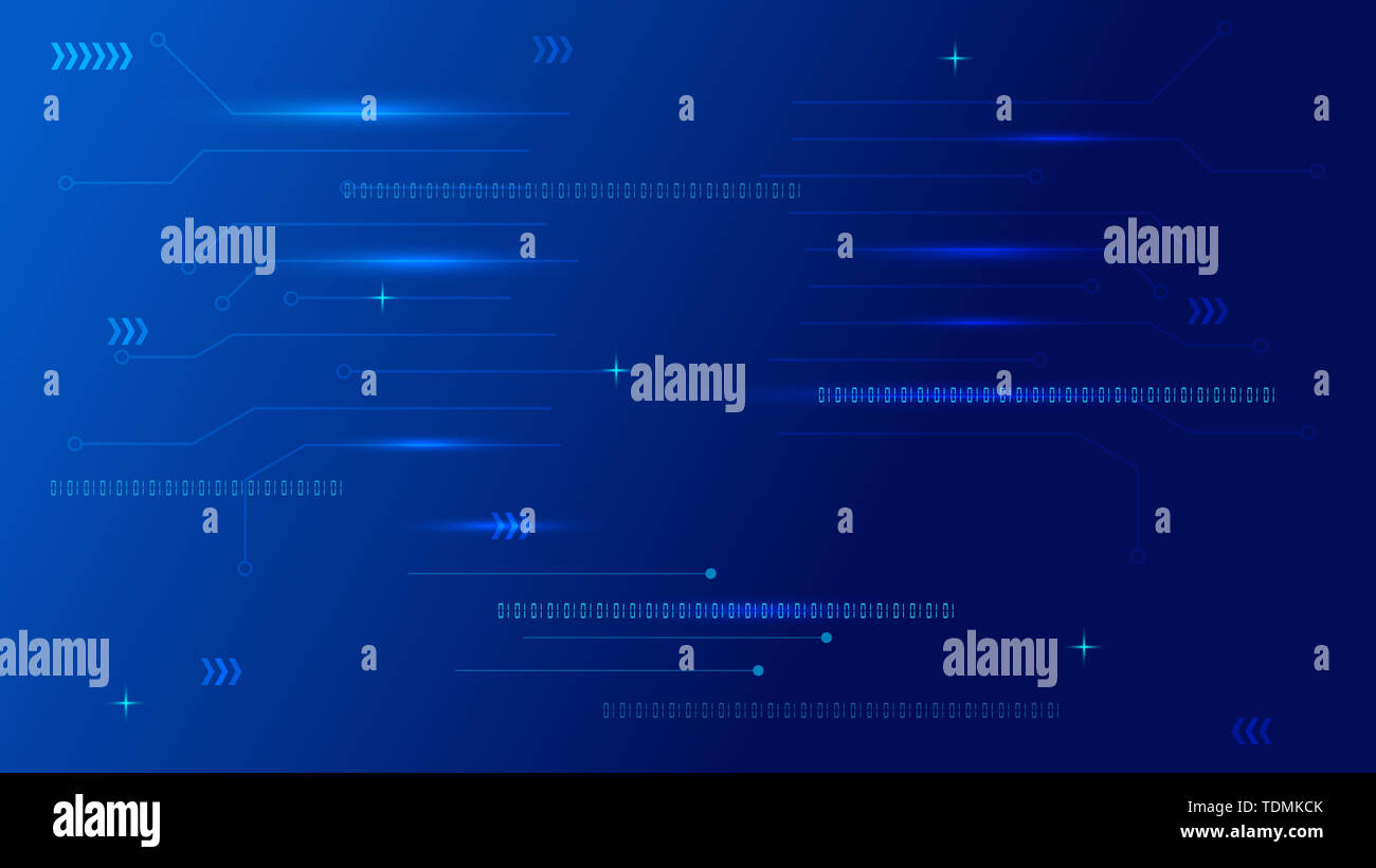 Kinetic Circuit Technology Abstract Vector Background of Point Line ...