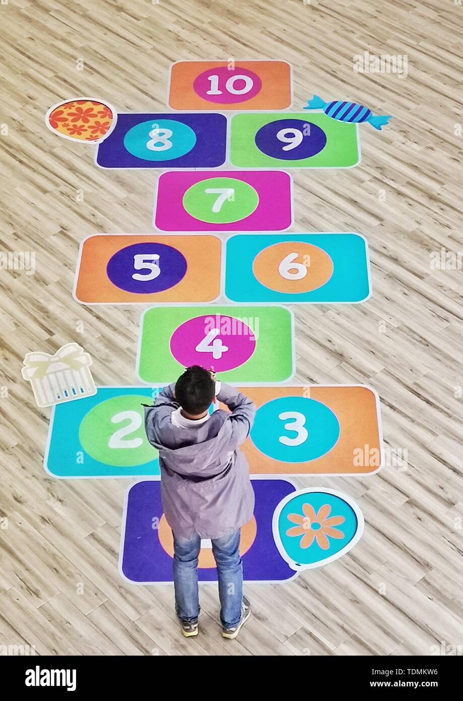 Children's entertainment - hopscotch Stock Photo - Alamy