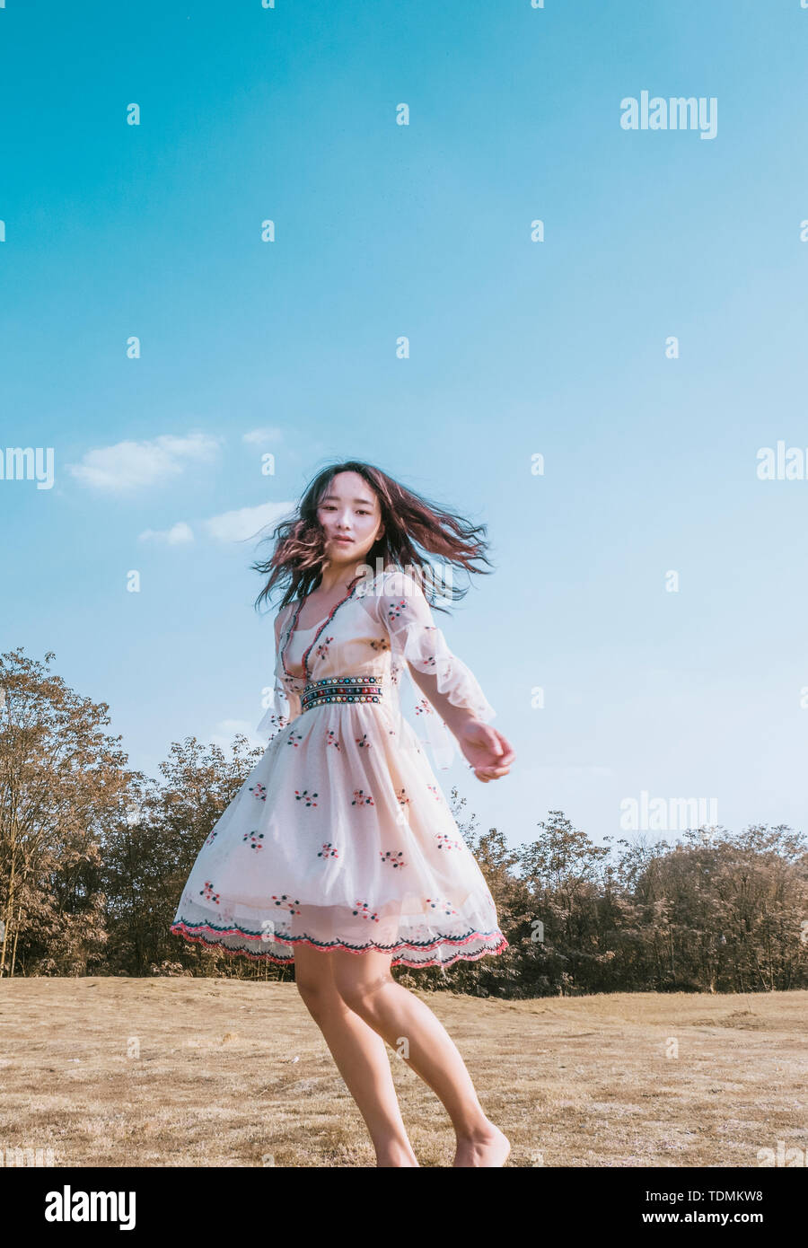 ins travel shooting style portrait photographer Susan Chengdu Stock ...