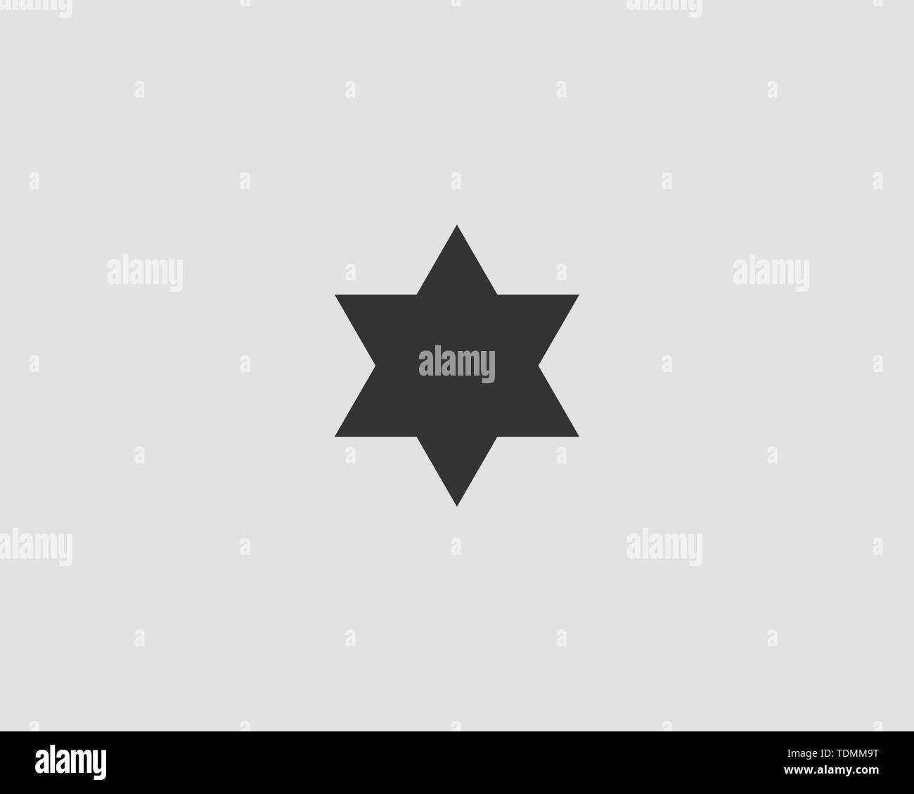 Jewish Star of David icon. Vector six pointed stars symbol Stock Vector ...