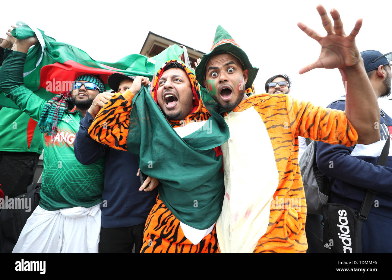 Bangladesh fans celebrate during the ICC Cricket World Cup group stage ...