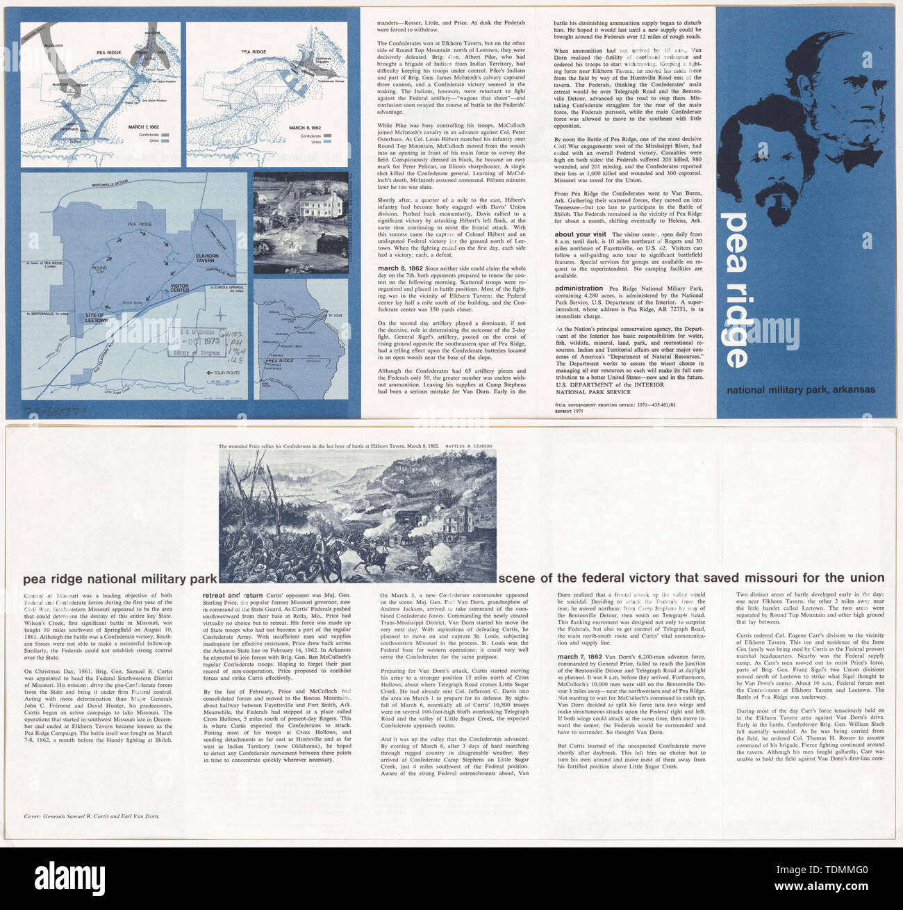 Map Of The Battlefield Of Pea Ridge High Resolution Stock Photography ...