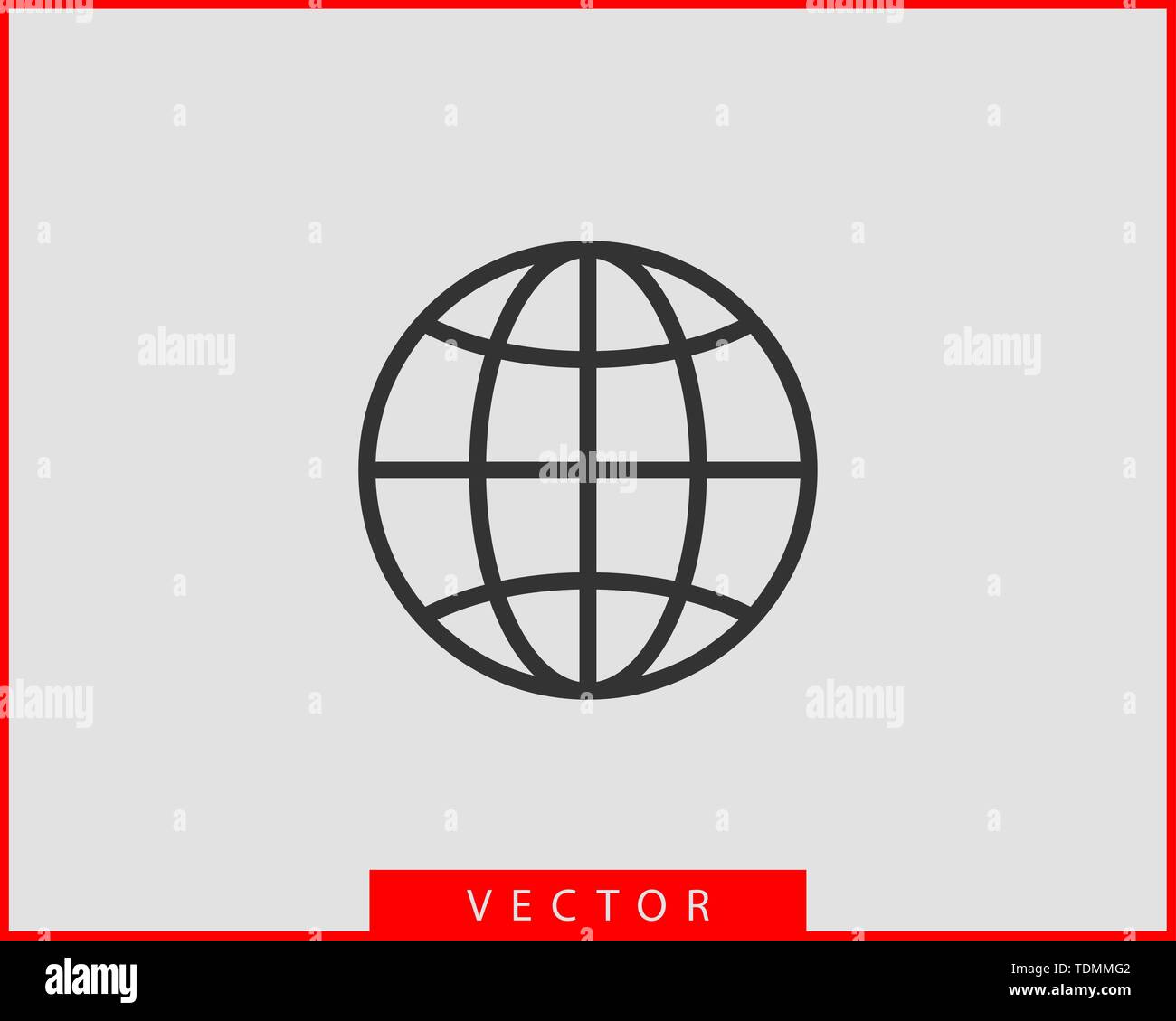 Earth globe vector icon symbol world map Stock Vector Image & Art - Alamy