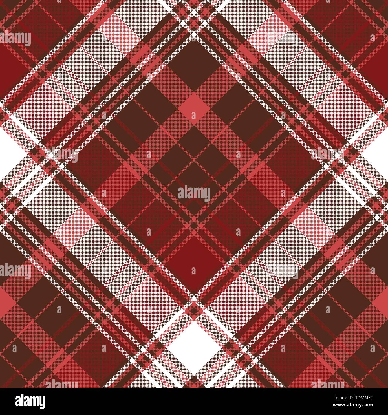 Red check plaid textile seamless pattern. Vector illustration Stock ...