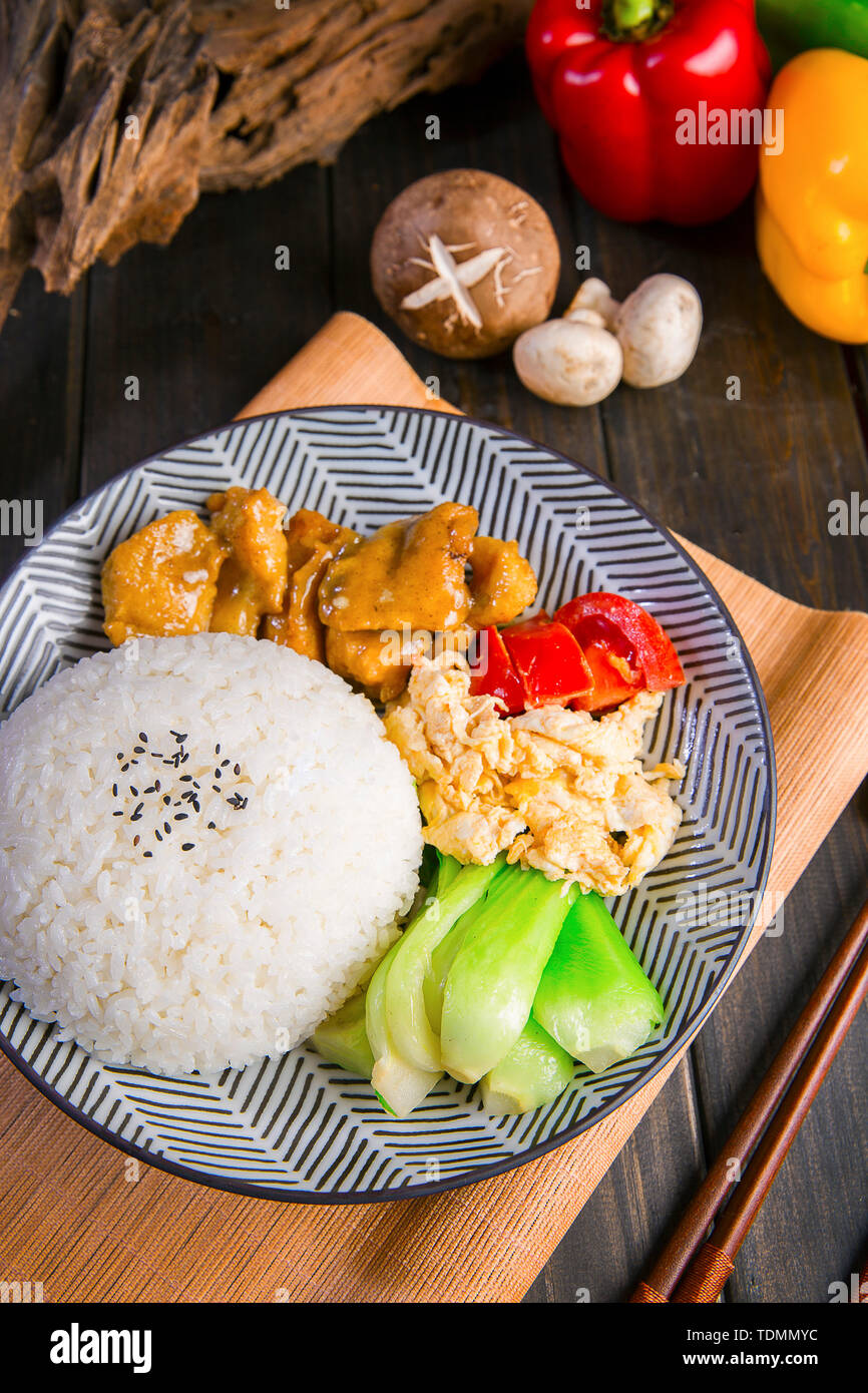 Chicken curry rice Stock Photo - Alamy