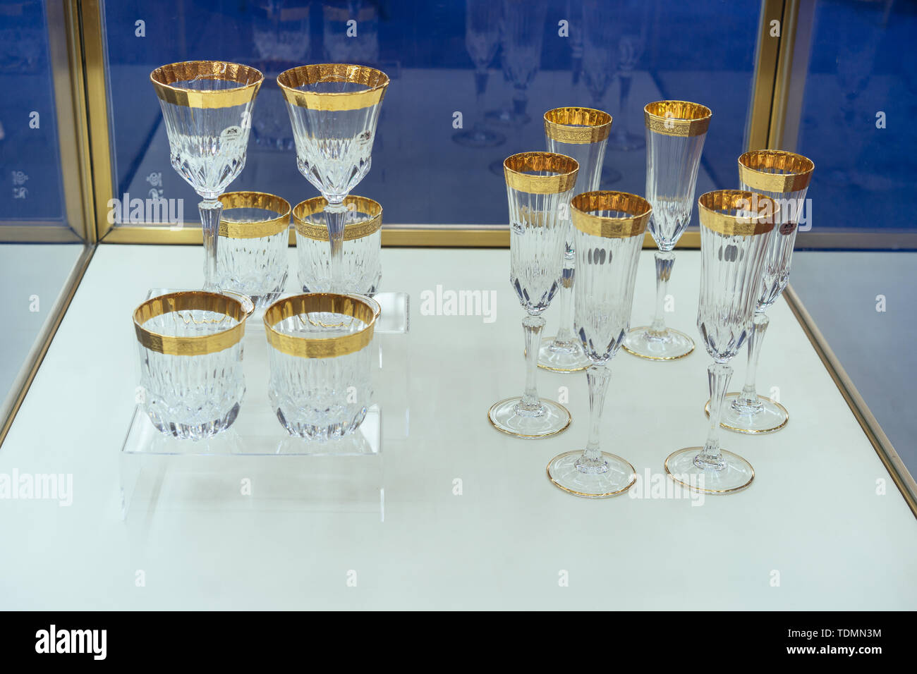 Crystal tea set Stock Photo - Alamy