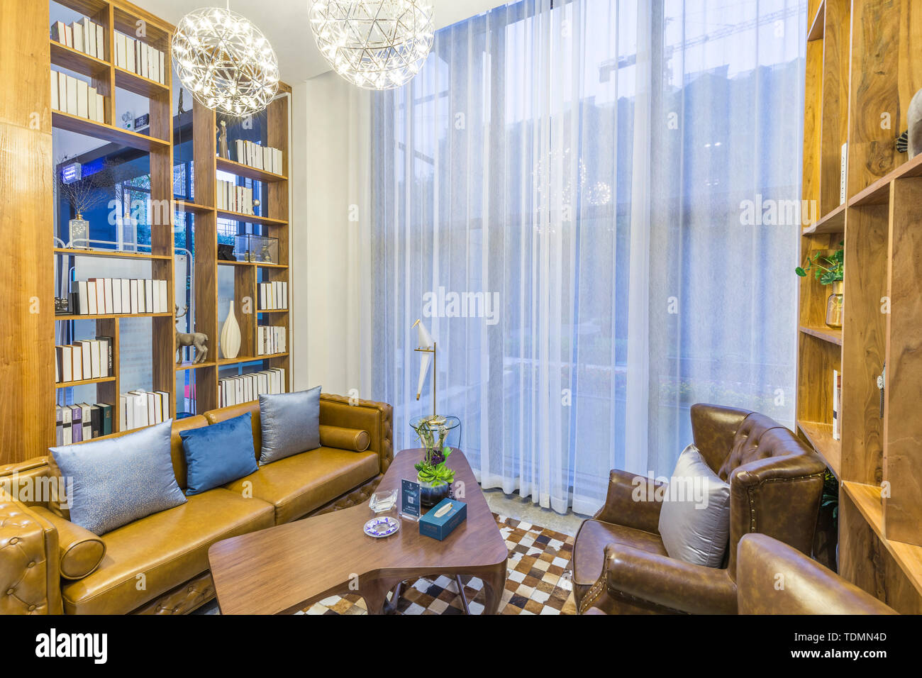 Tv coffee table model room design design design decoration hi-res stock ...