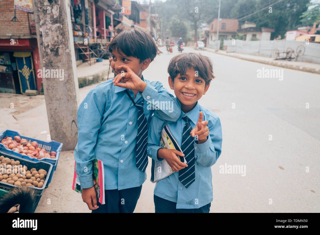 Children with people outdoors. Woman in costume. Tour. Male. Solidarity ...