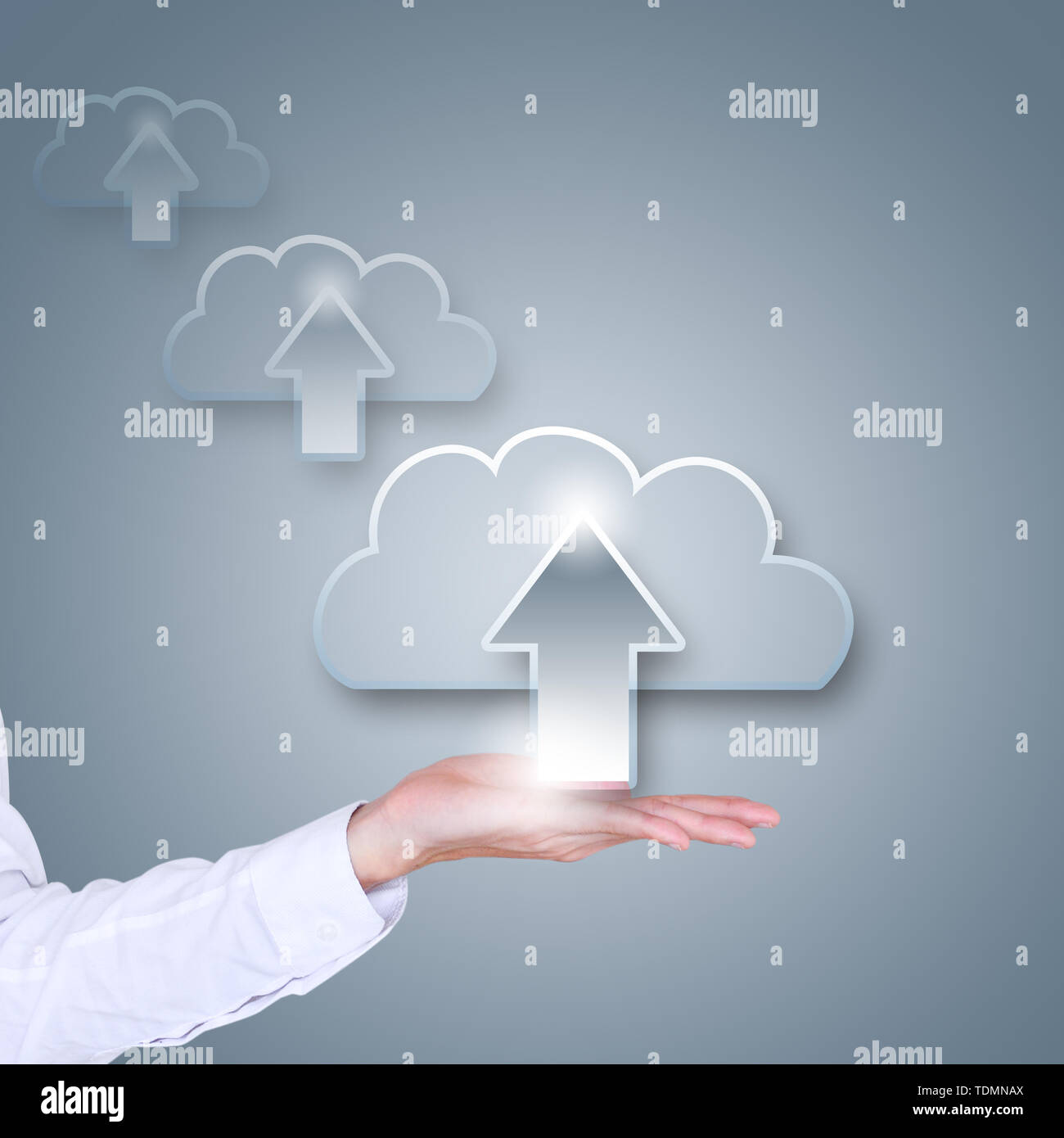 Cloud storage concept creative diagram Stock Photo - Alamy