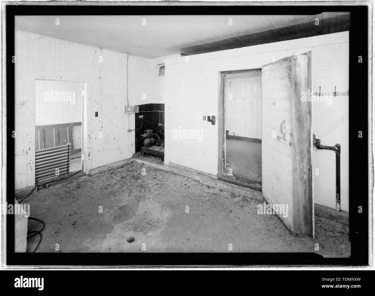 Perspective of laboratory, interior of main hatchery building. View to ...