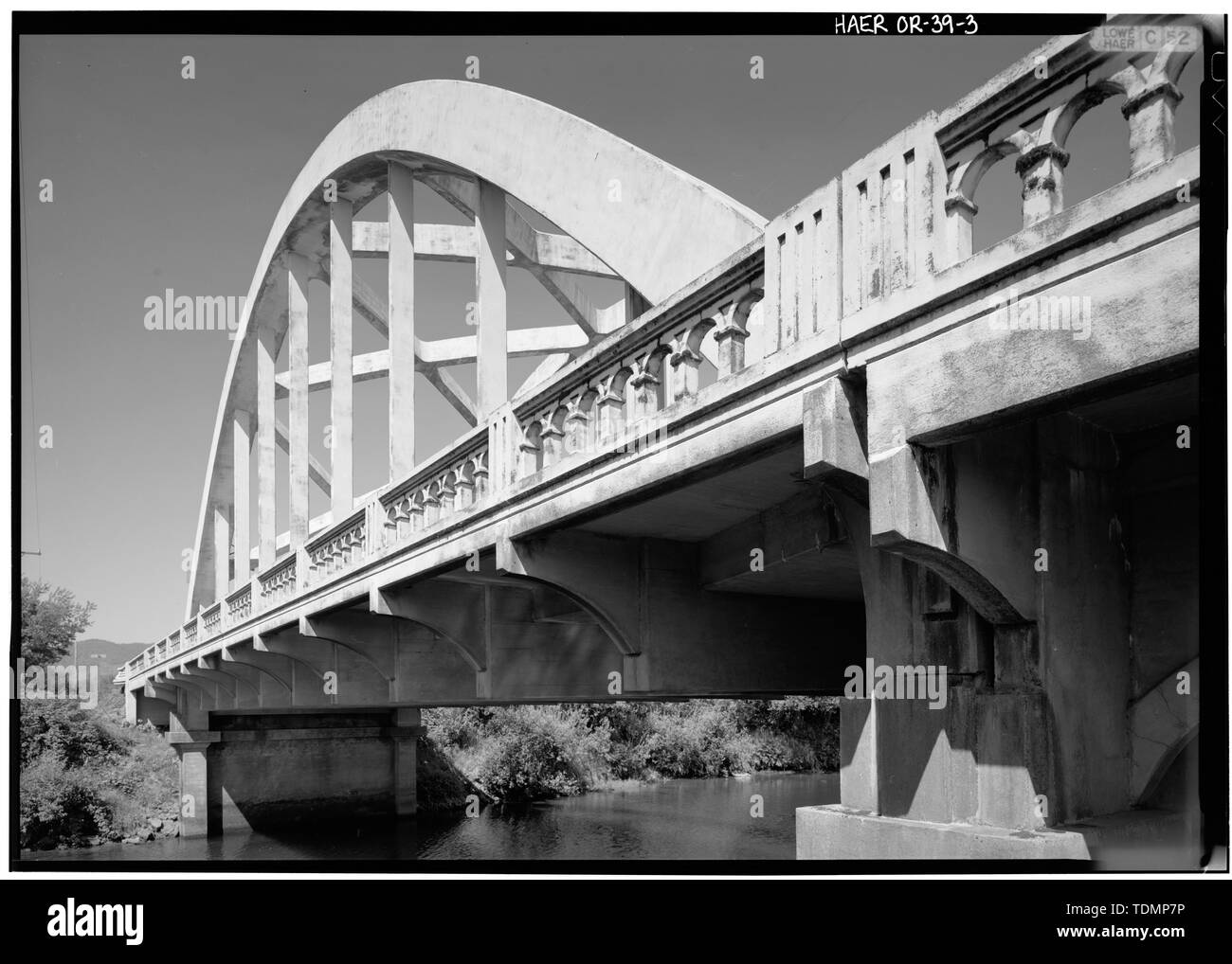 Perspective view below deck - Wilson River Bridge, Spans Wilson River ...