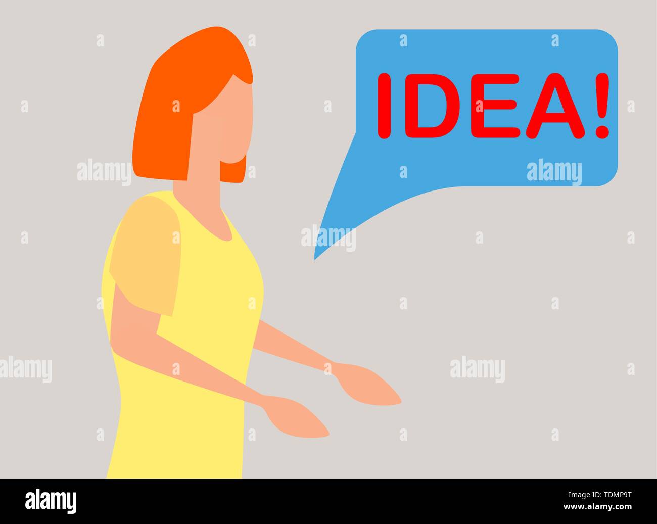 Vector illustration of thinking idea or solution concept with fast ...