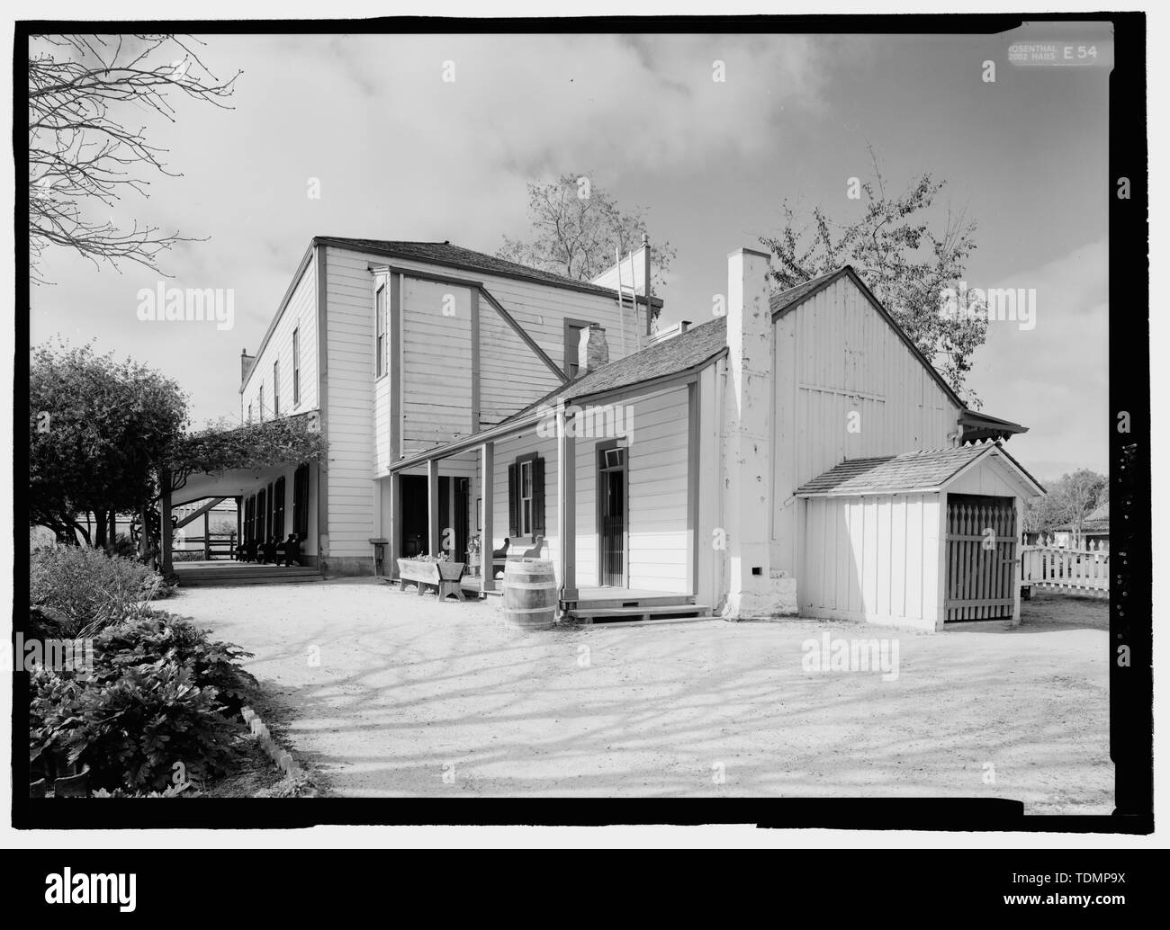 Perspective view from north east showing exterior cellar entrance of ...