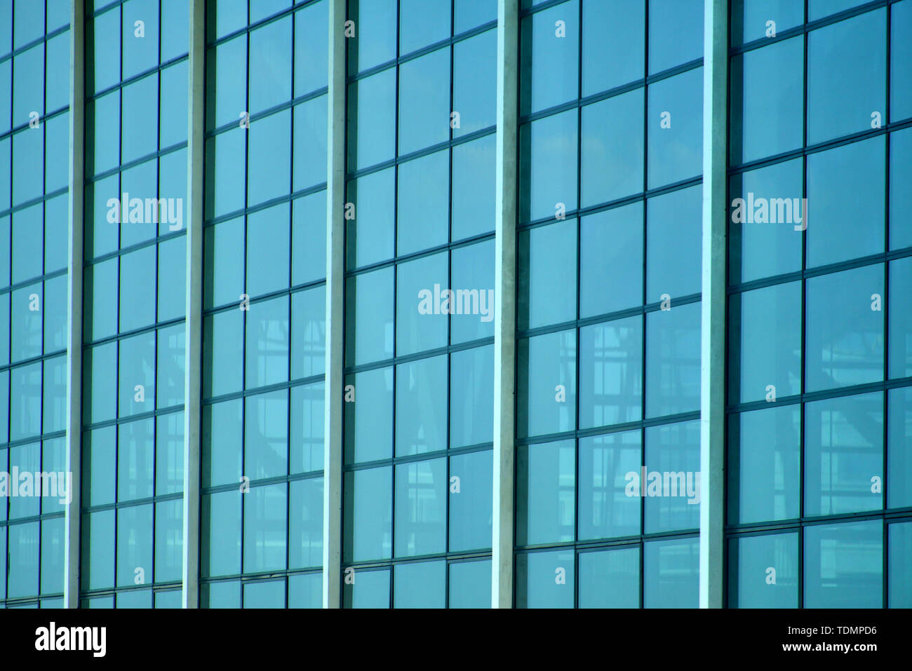 Blue glass curtain wall Stock Photo - Alamy