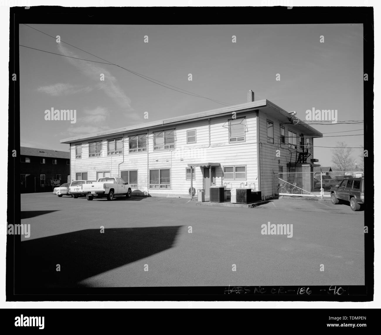 PERSPECTIVE VIEW OF THE FOREST MANAGEMENT BUILDING, VIEW LOOKING ...