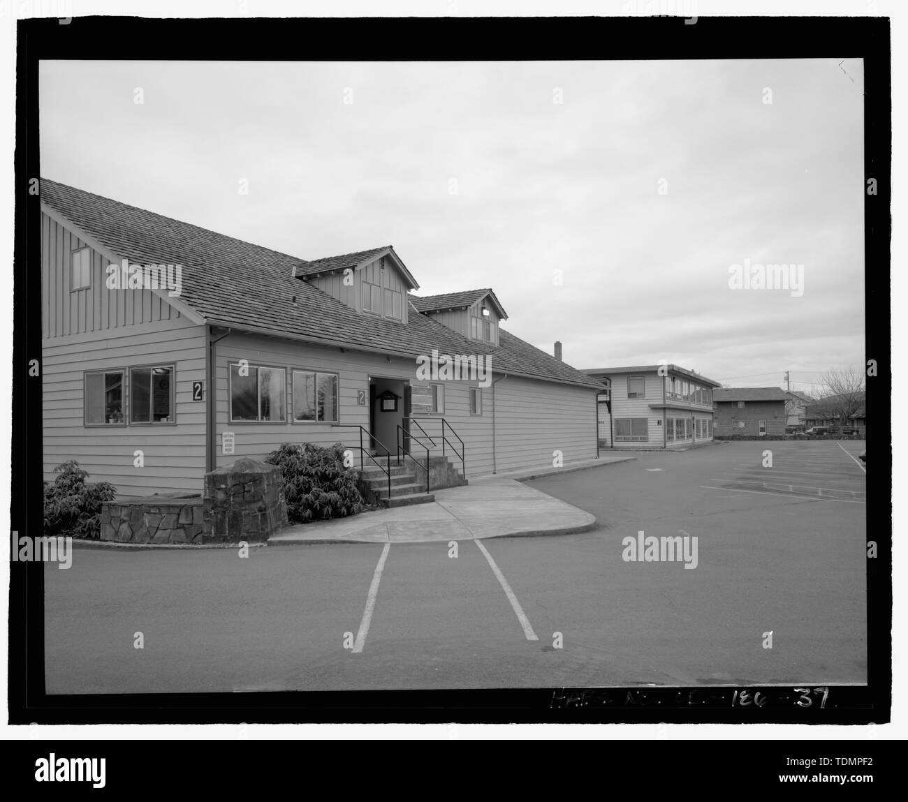 PERSPECTIVE VIEW OF THE FOREST PROTECTION BUILDING, VIEW LOOKING ...