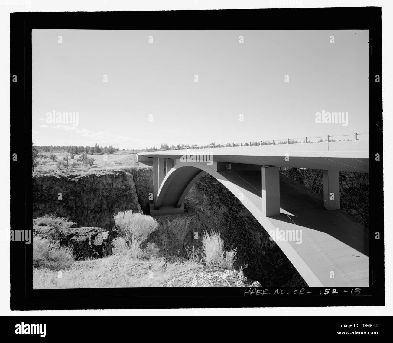 PERSPECTIVE VIEW OF THE REX T. BARBER BRIDGE, VIEW TO SOUTH ON EAST ...