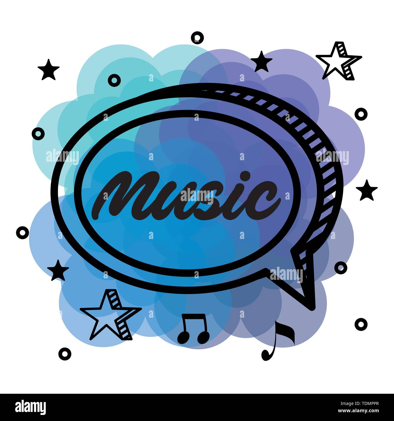 chat bubble message to melody rhythm Stock Vector Image & Art - Alamy
