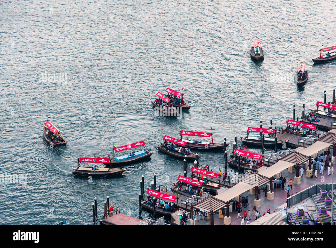 Dubai, United Arab Emirates - June 4, 2019: Boats floating on Dubai ...