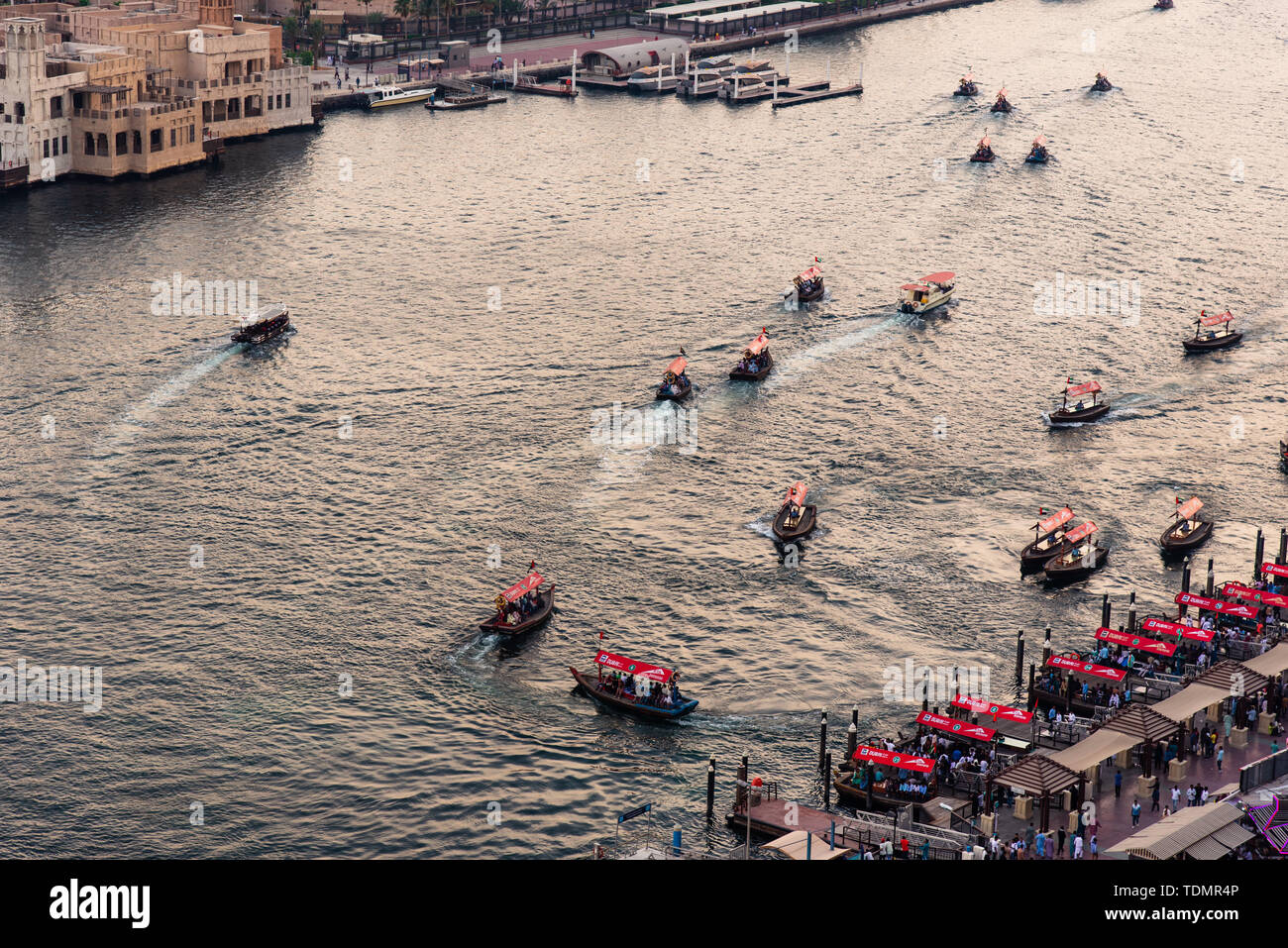 Dubai, United Arab Emirates - June 4, 2019: Boats floating on Dubai ...
