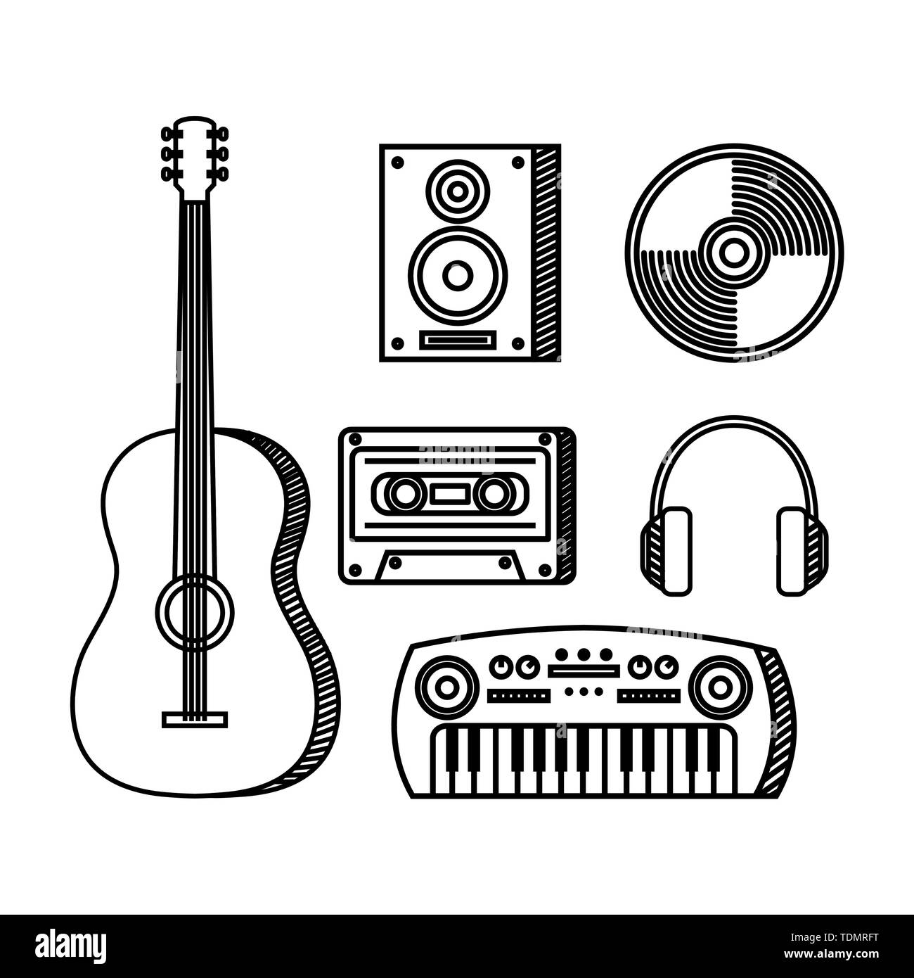 set of music art play melody Stock Vector Image & Art - Alamy