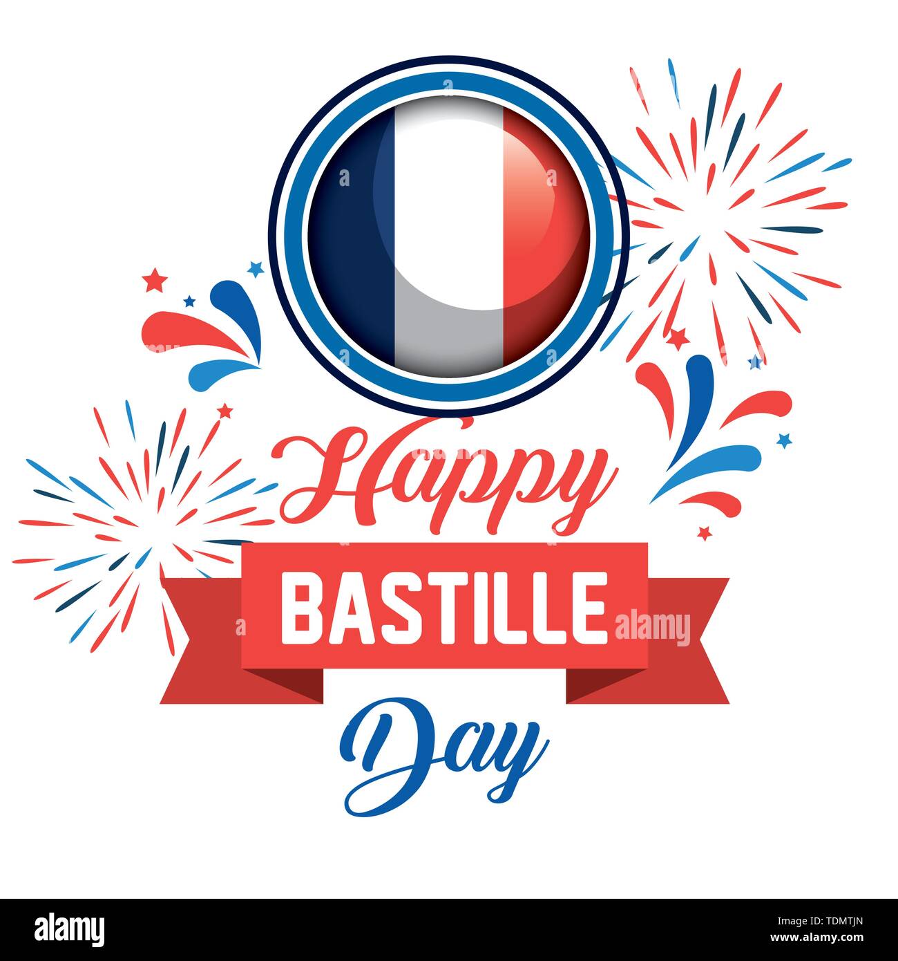 Bastille day france fireworks Stock Vector Images - Alamy