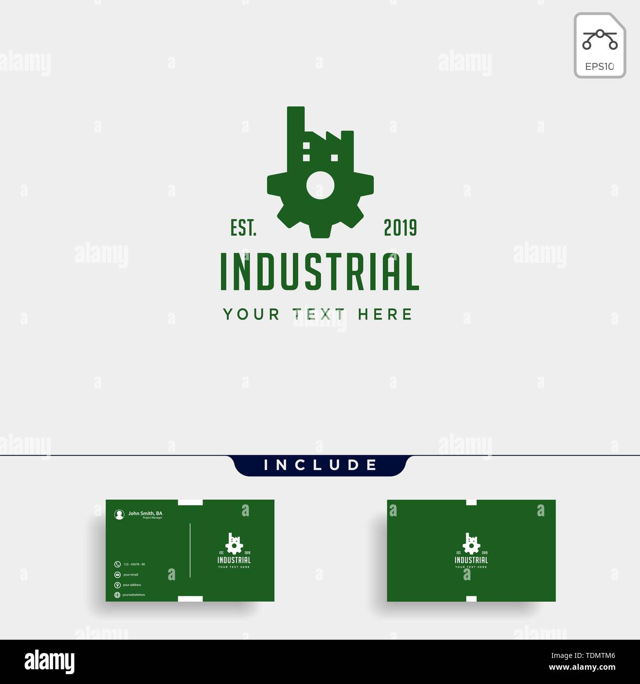 gear factory logo design industrial vector icon isolated Stock Vector ...