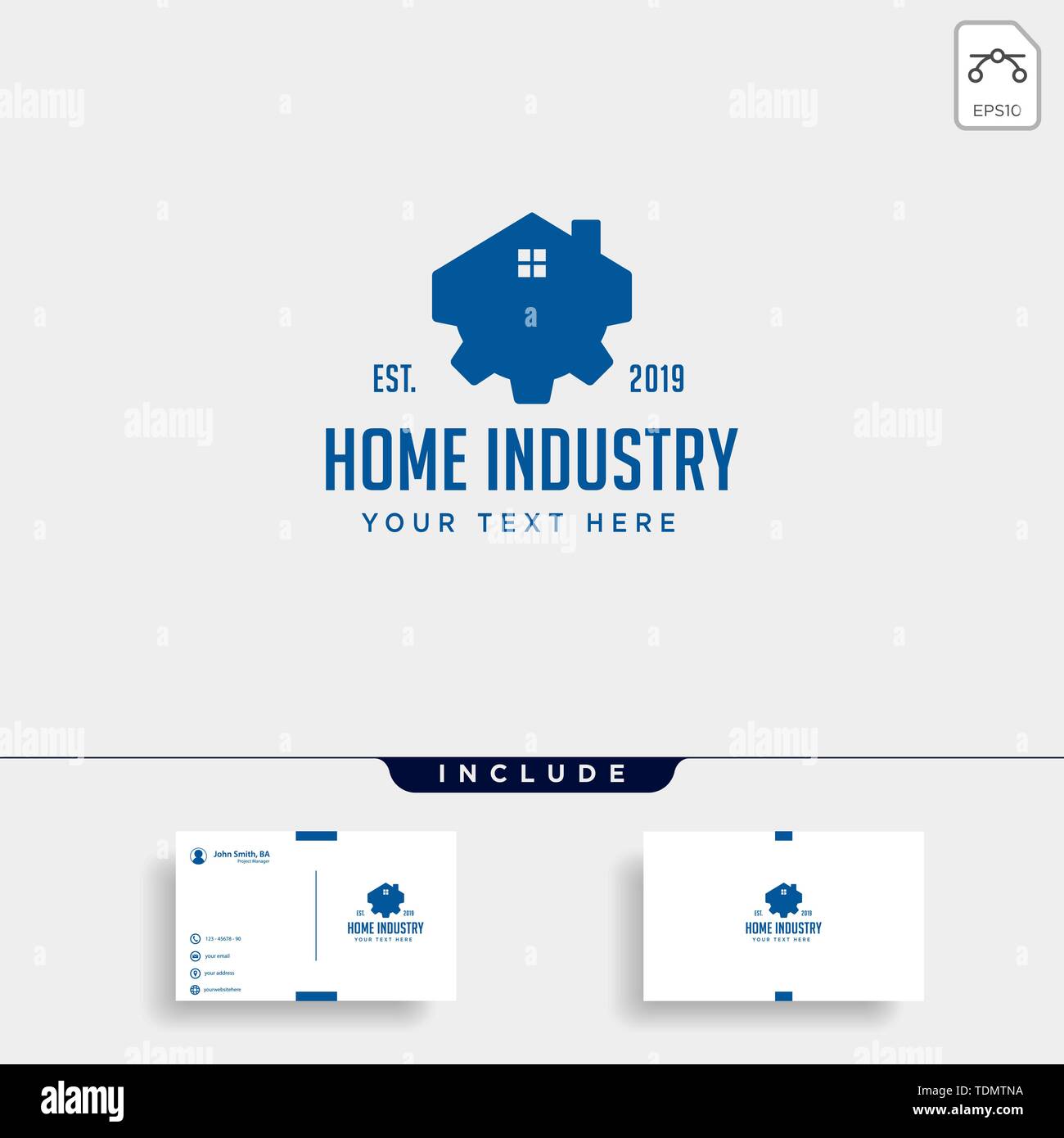 town industry logo design home factory vector icon Stock Vector Image ...