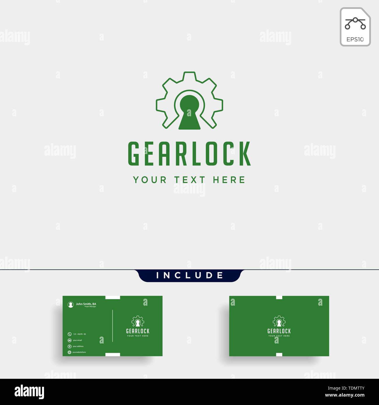 Gear wheel lock logo Stock Vector Images - Alamy