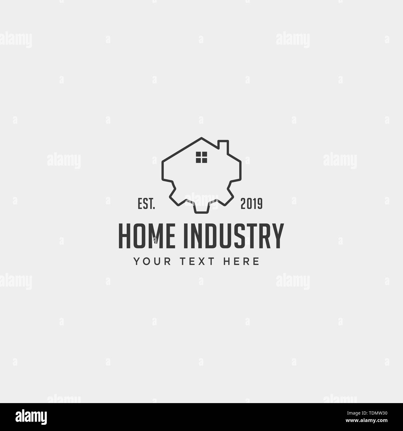 town industry logo design home factory vector icon Stock Vector Image ...