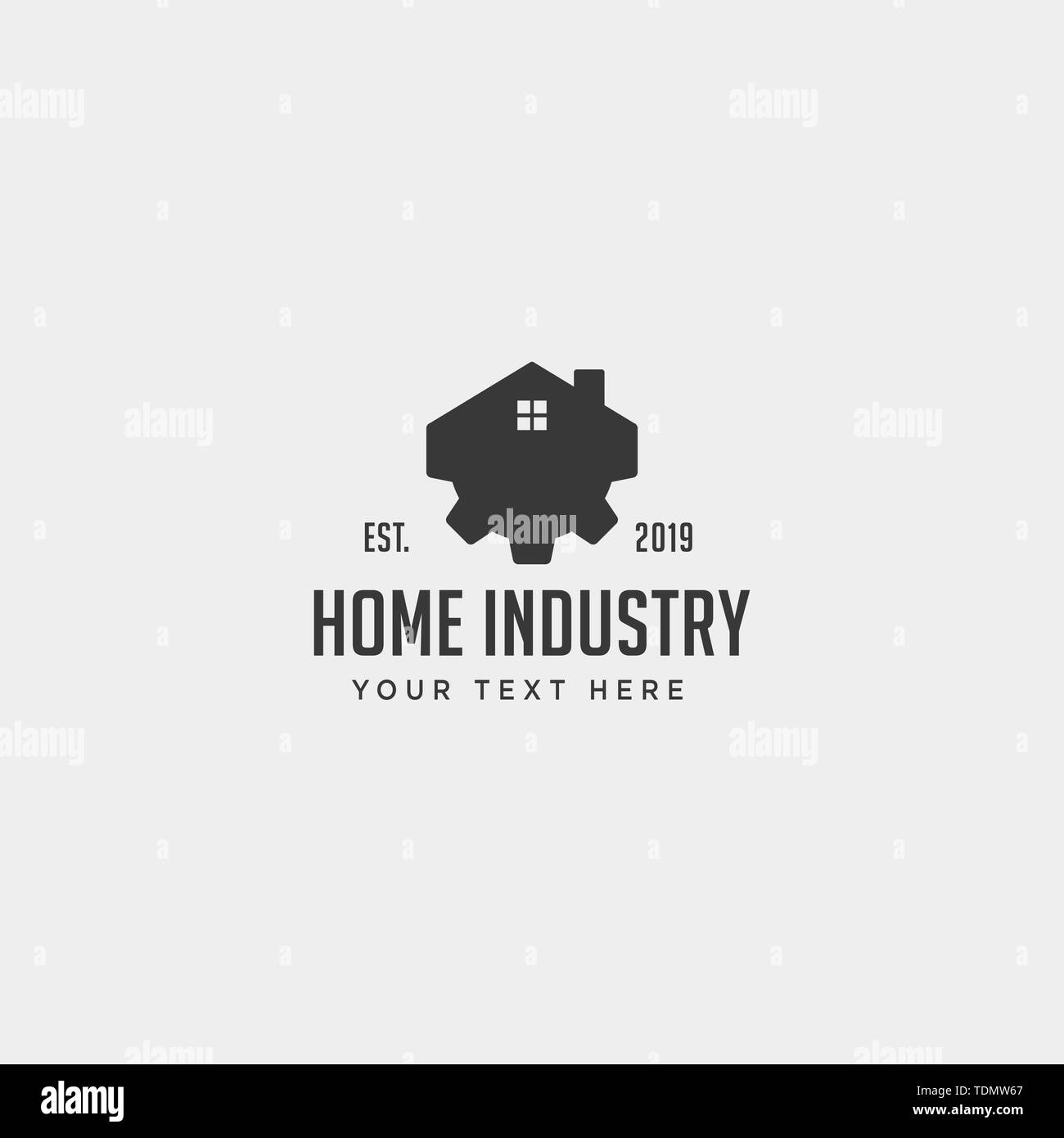 town industry logo design home factory vector icon Stock Vector Image ...