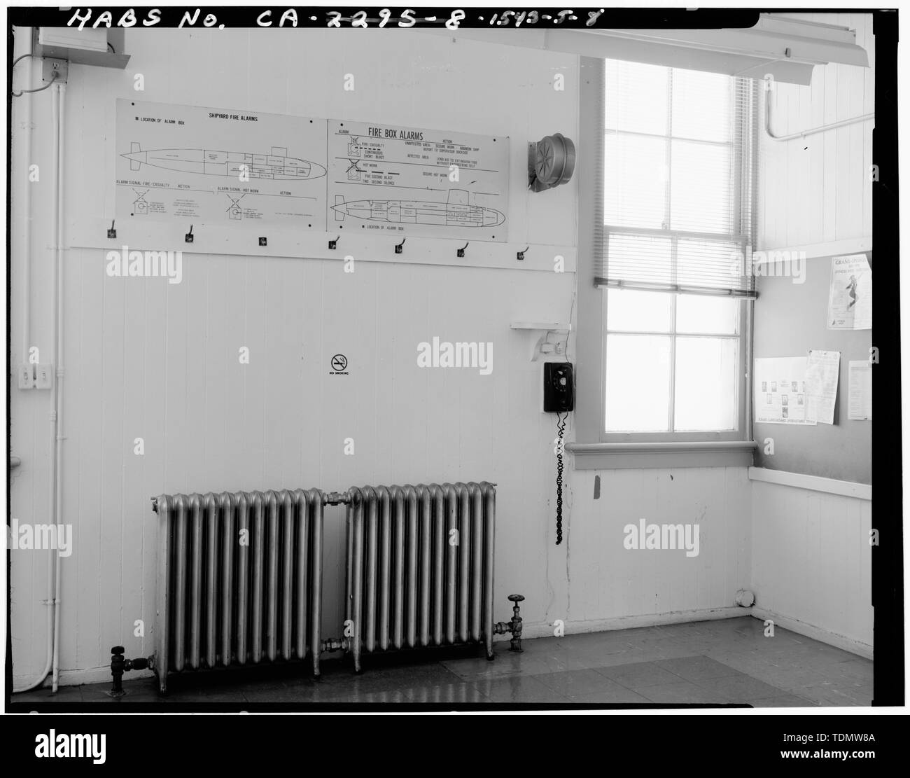 PHOTOGRAPH OF SECOND FLOOR SHOWING OLDER STEAM HEAT RADIATOR. - Mare ...