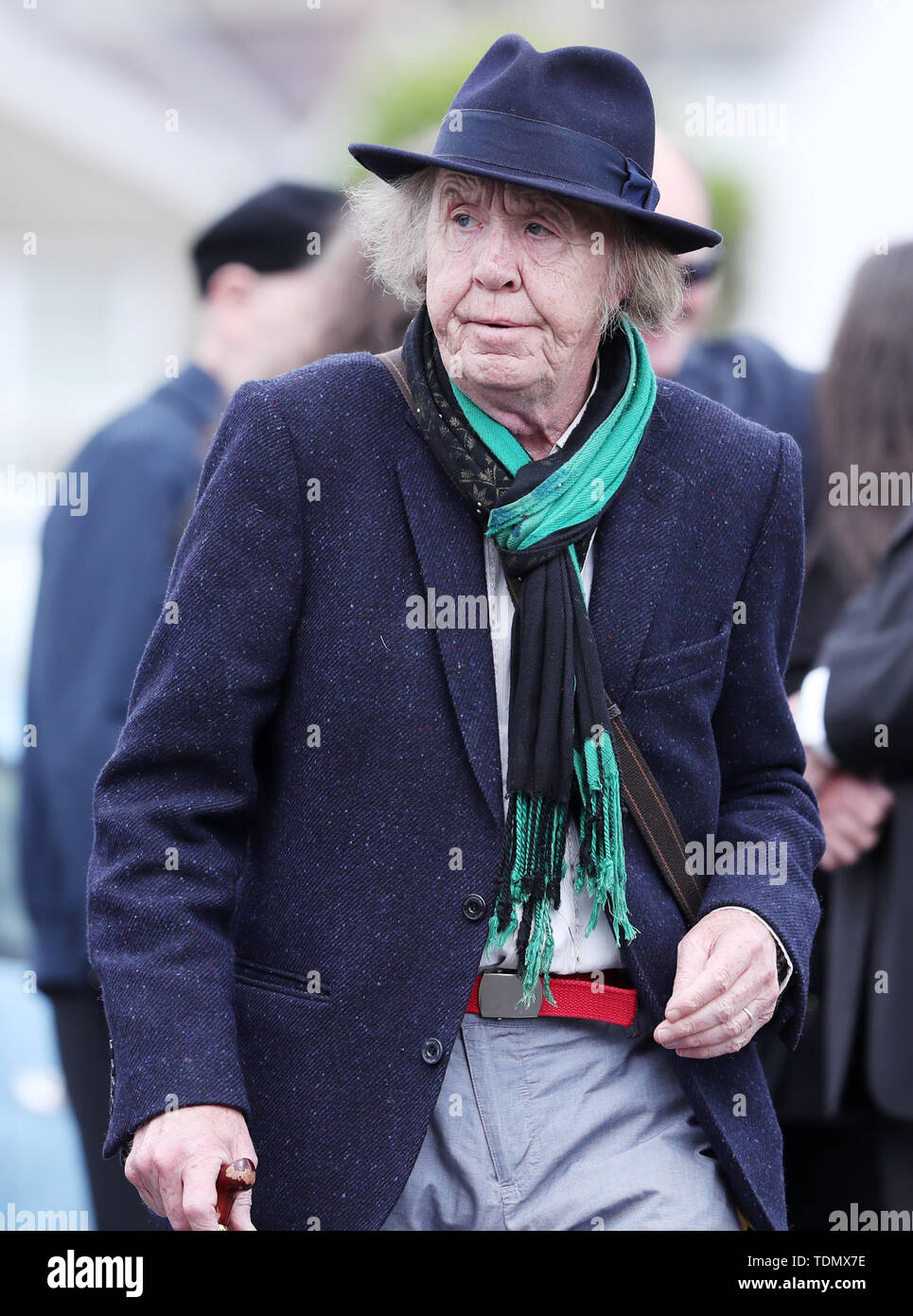 Music journalist Smiley Bolger arrives for the funeral of Philomena ...