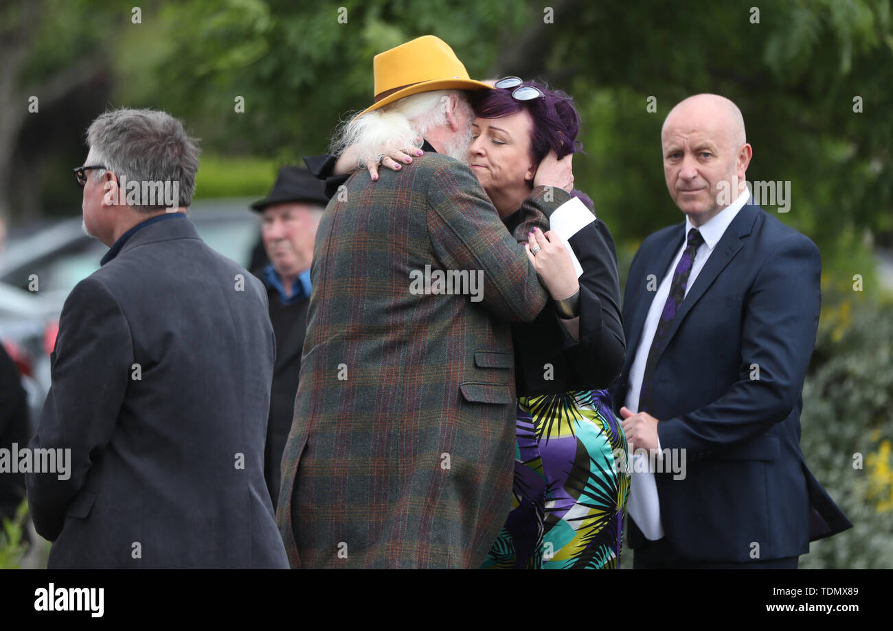 Mourners attend the funeral of Philomena Lynott, mother of Thin Lizzy ...