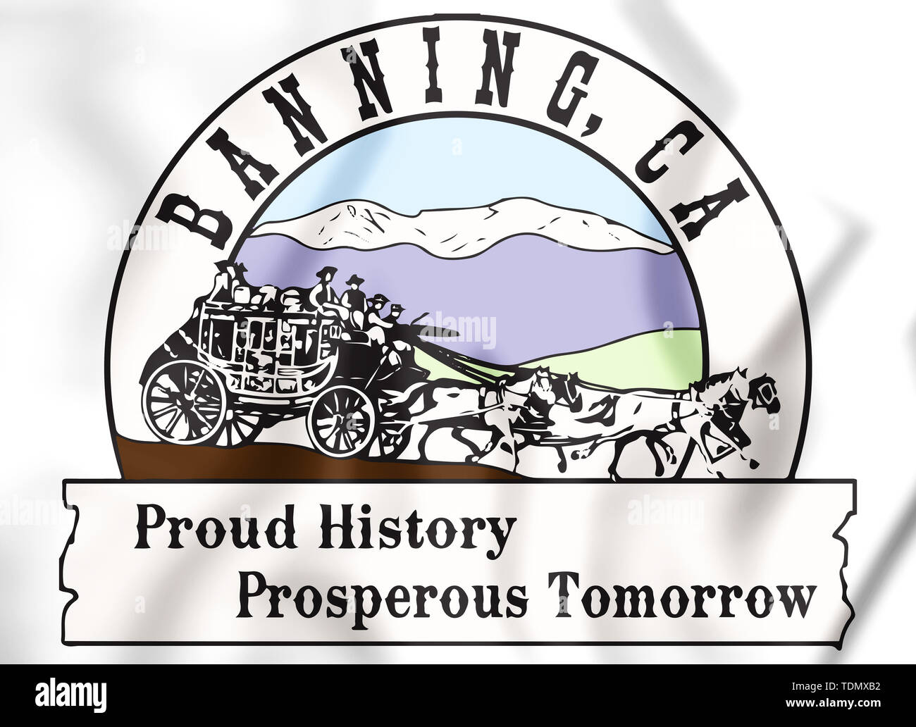 3D Seal of Banning (California), USA. 3D Illustration Stock Photo - Alamy