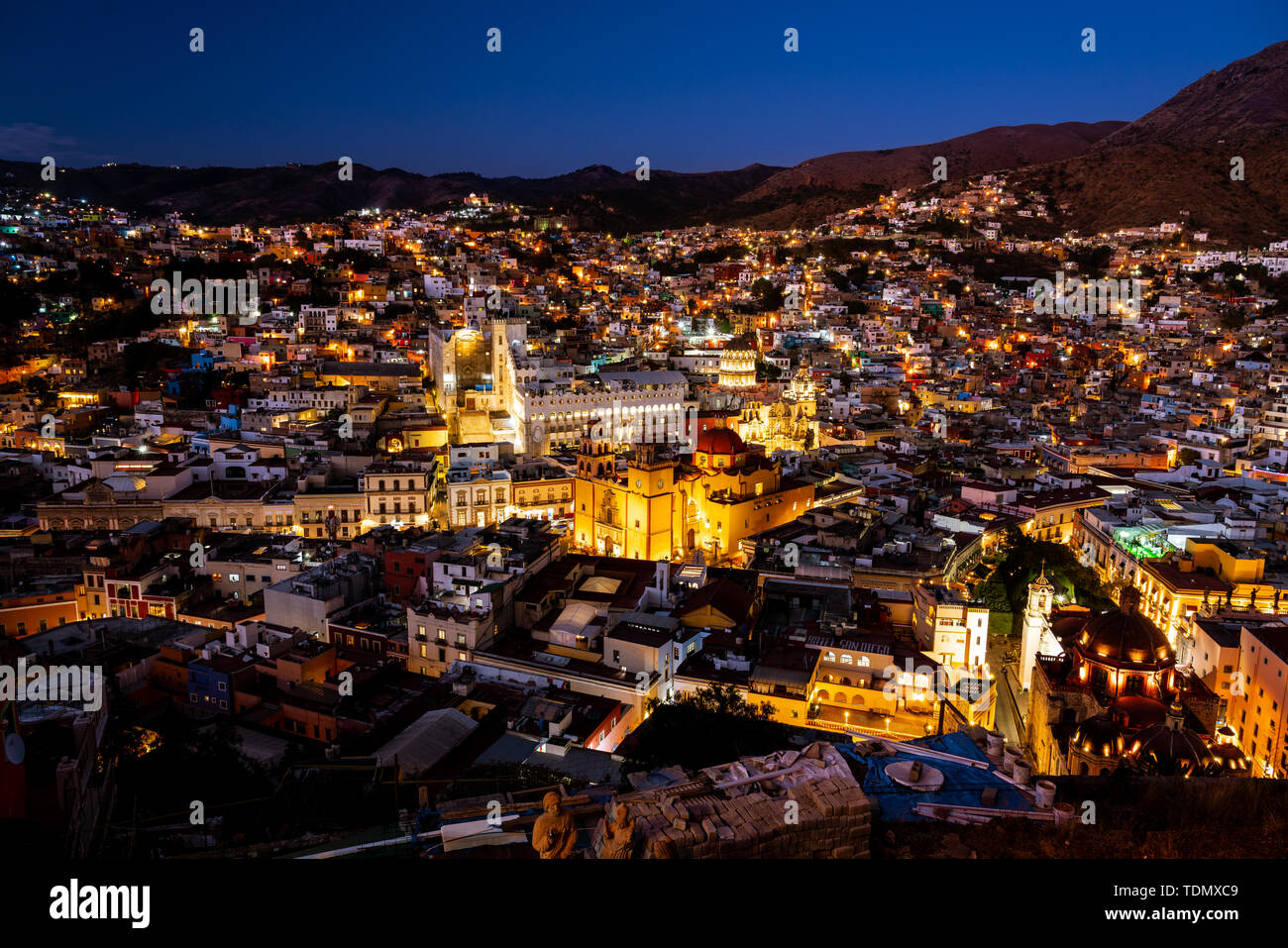 Night view of Guanajuato, Mexico Stock Photo - Alamy