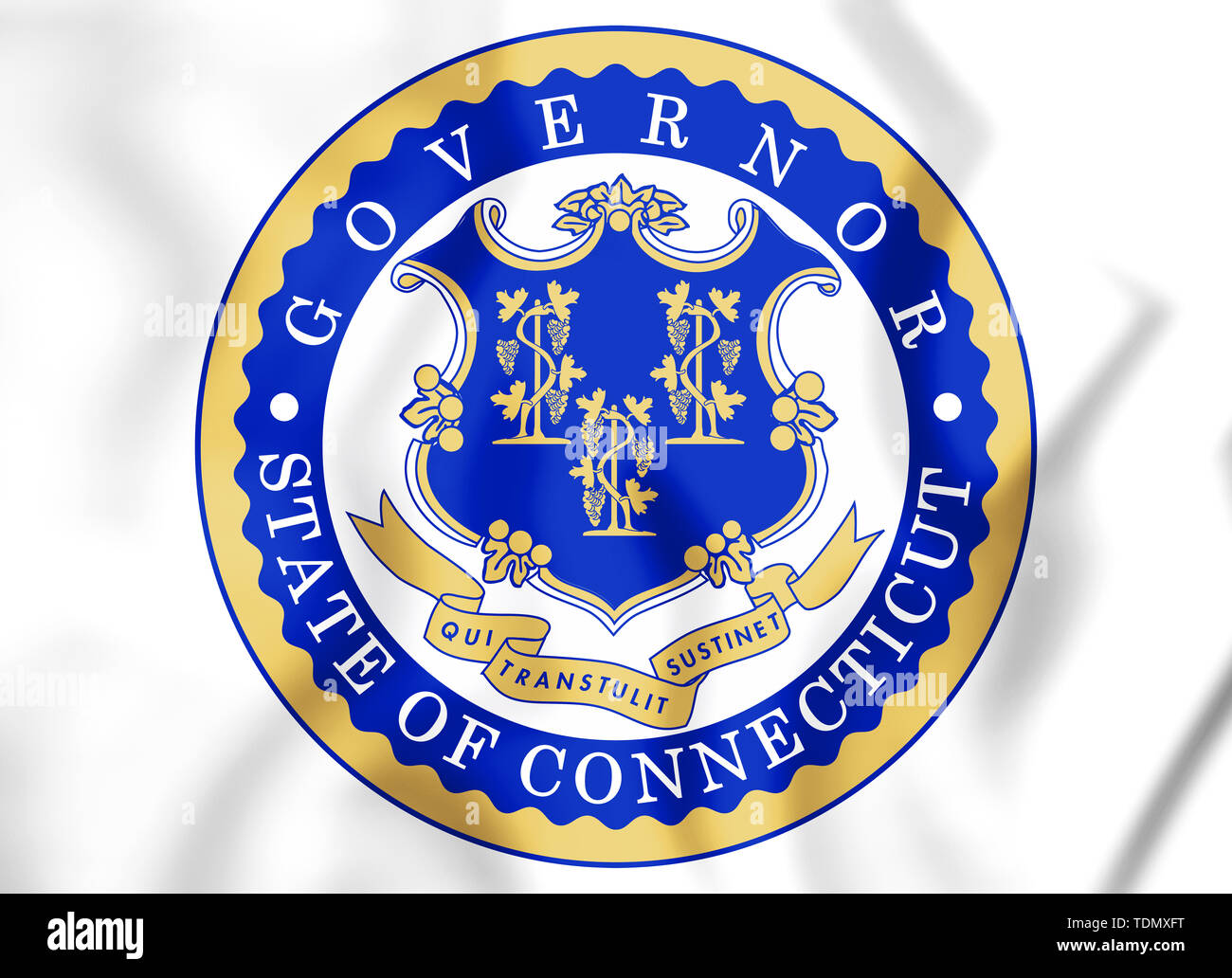 3D Governor of Connecticut Seal, USA. 3D Illustration Stock Photo - Alamy