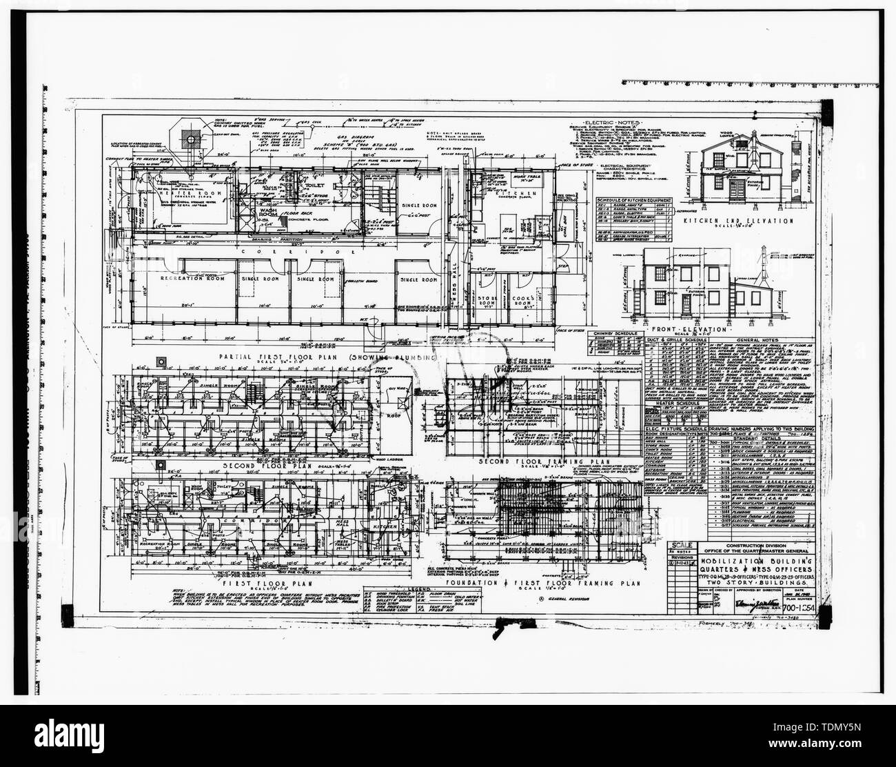PLAN 700-1254 (modified at Fort McCoy); QUARTERS and MESS OFFICERS ...