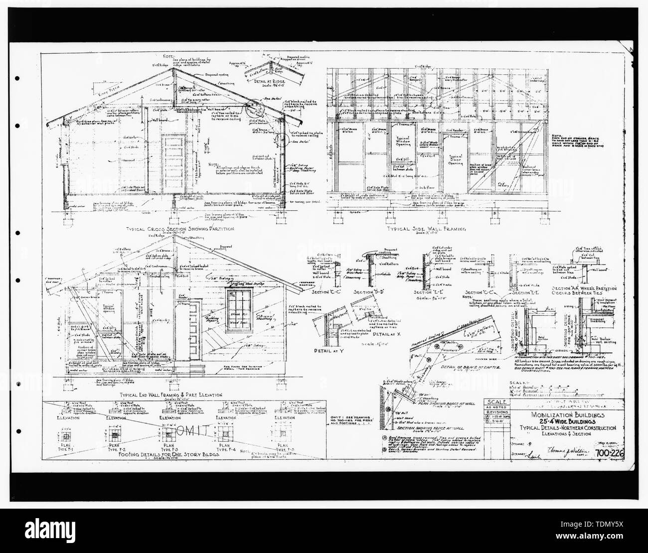 PLAN 700-226; 25'-4' WIDE BUILDINGS, TYPICAL DETAILS, NORTHERN ...