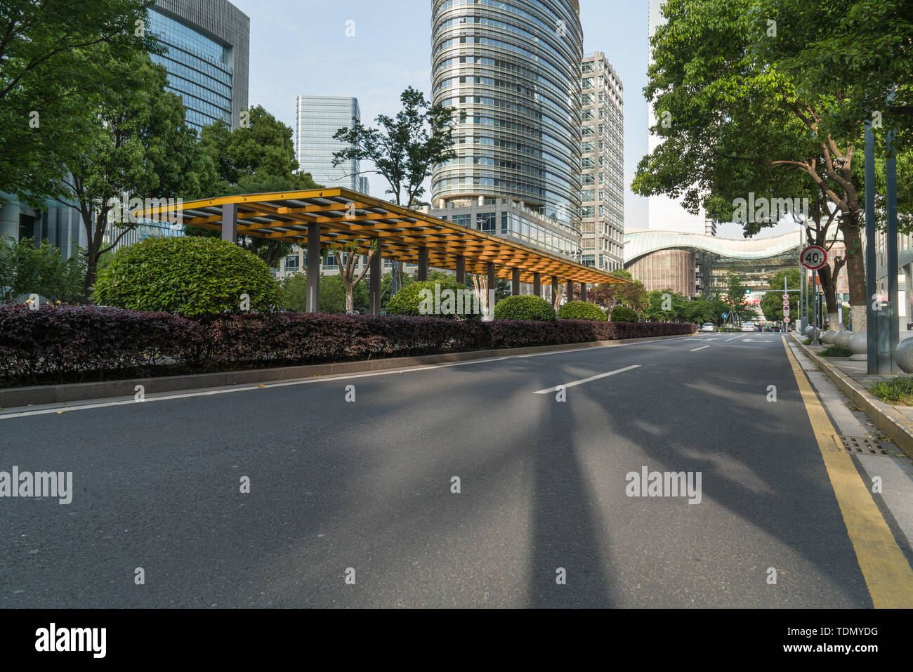 Sunny downtown cityscape,business background Stock Photo - Alamy