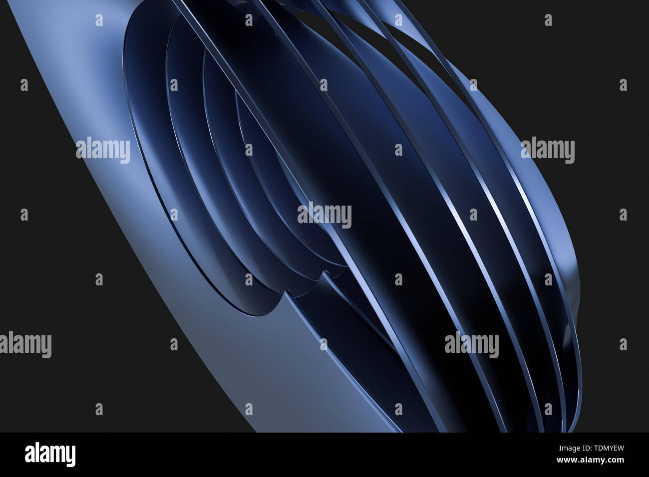 Blue flowing surface metal, three-dimensional rendering Stock Photo - Alamy
