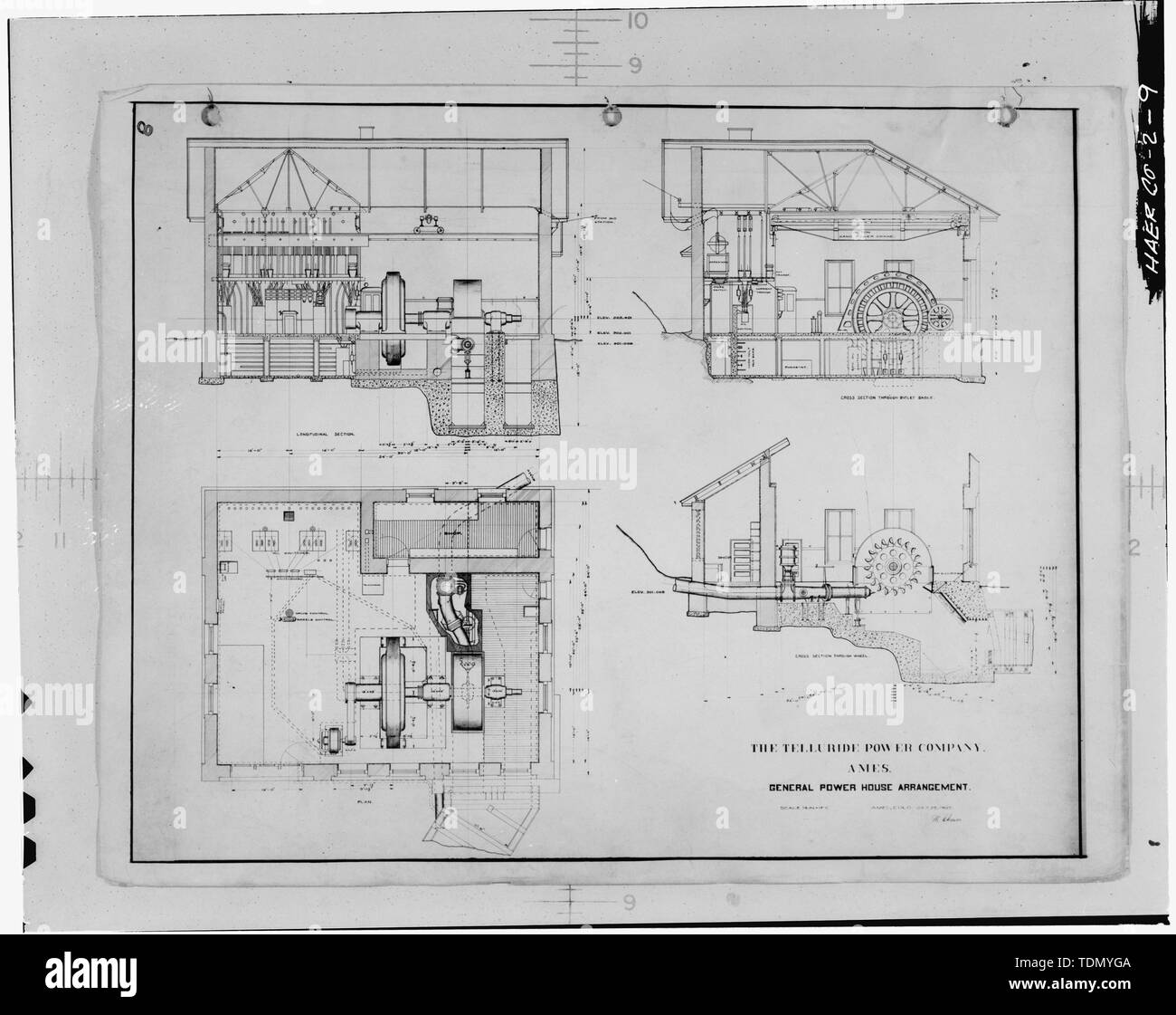 PLAN AND SECTIONS OF TELLURIDE POWER COMPANY'S 1905 POWER HOUSE. - Ames ...