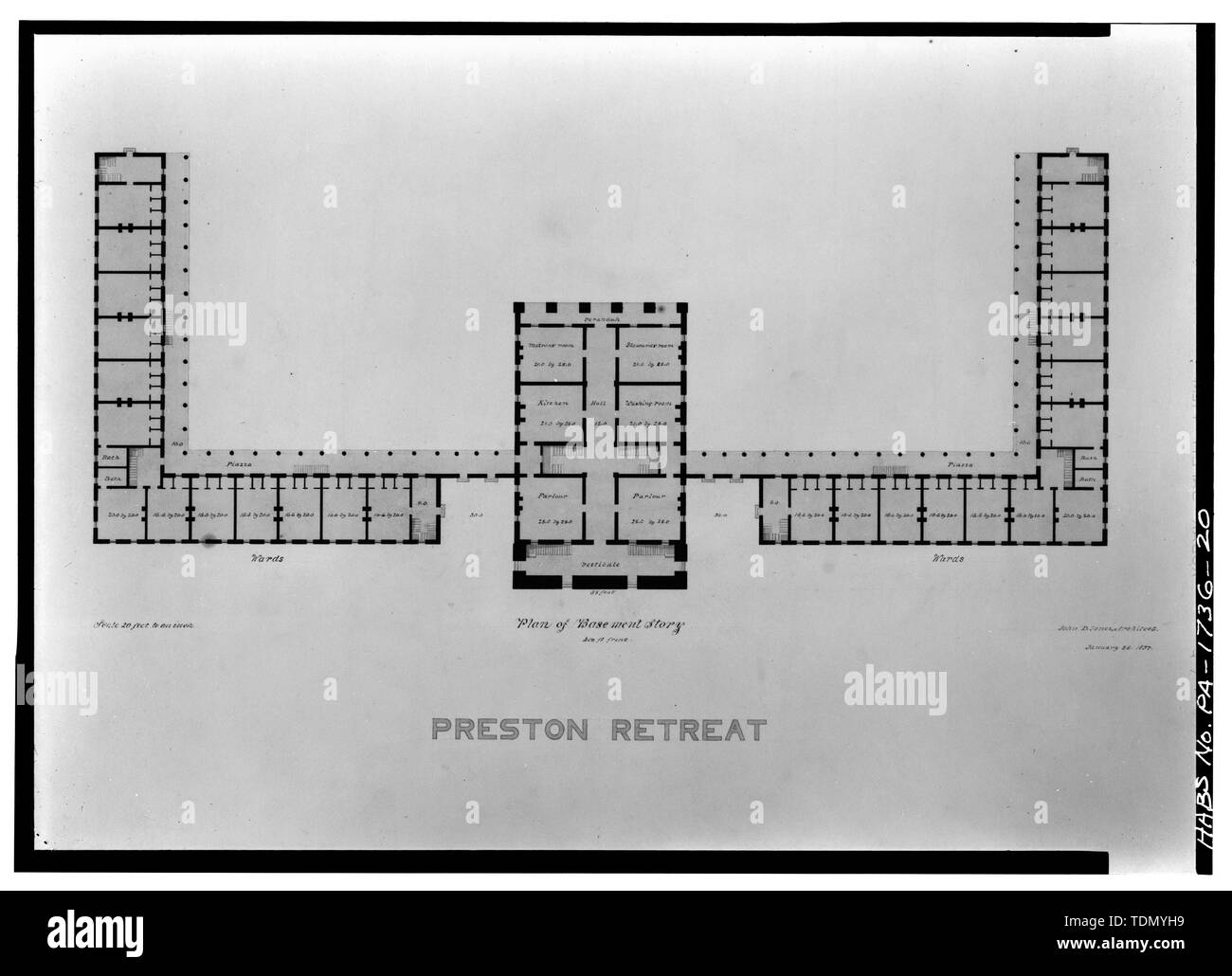 PLAN OF BASEMENT STORY - Preston Retreat, Twentieth and Hamilton ...