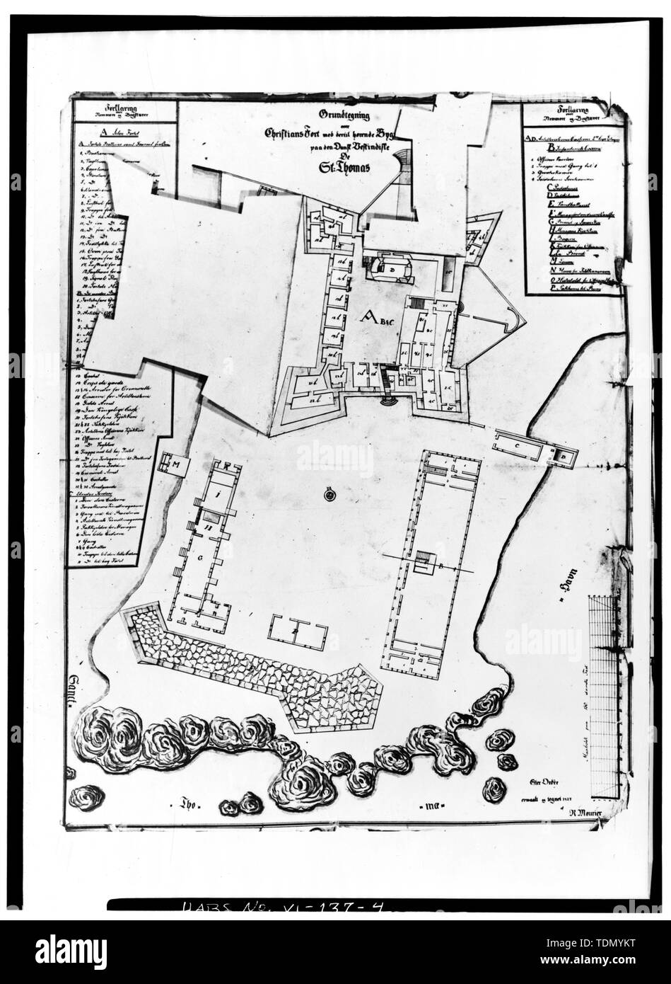 PLAN OF FORT, LEVEL C, (EXPOSED BY FOLDING BACK OVERLAY OF LEVEL A AND ...